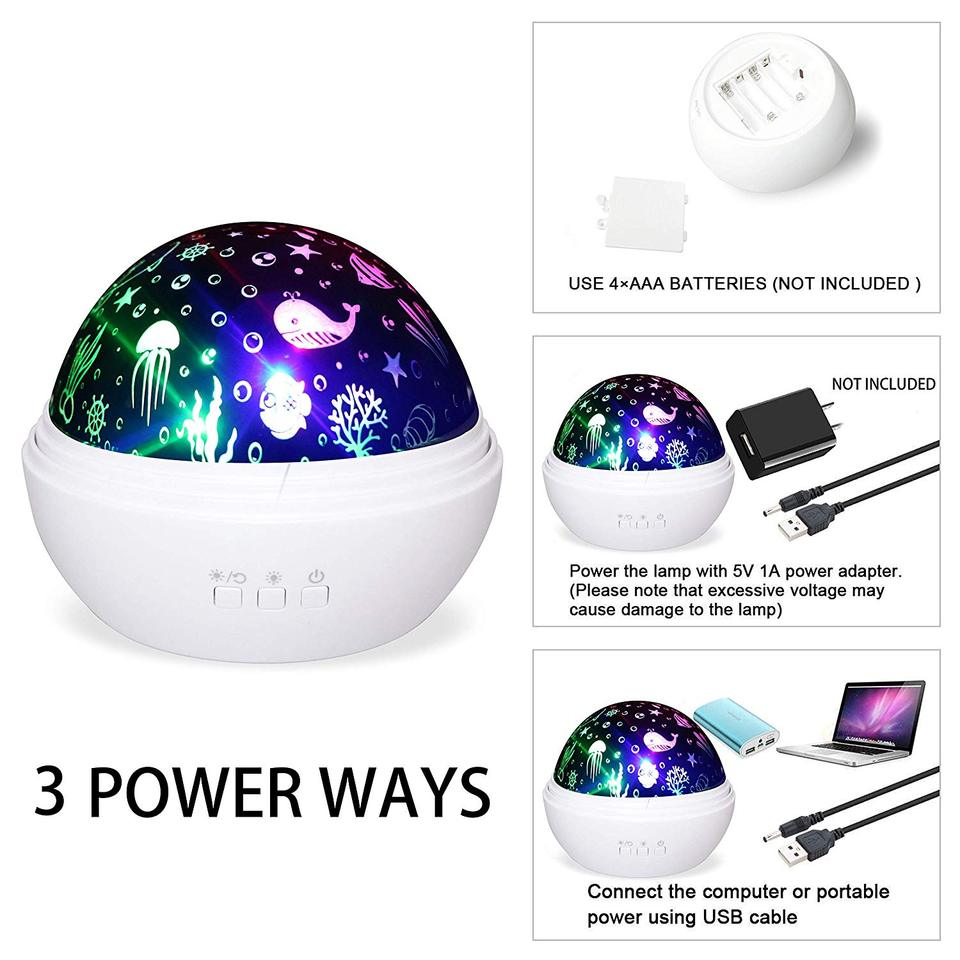 360 Rotating Jellyfish Starry Night Light Projector - The Jellyfish Store