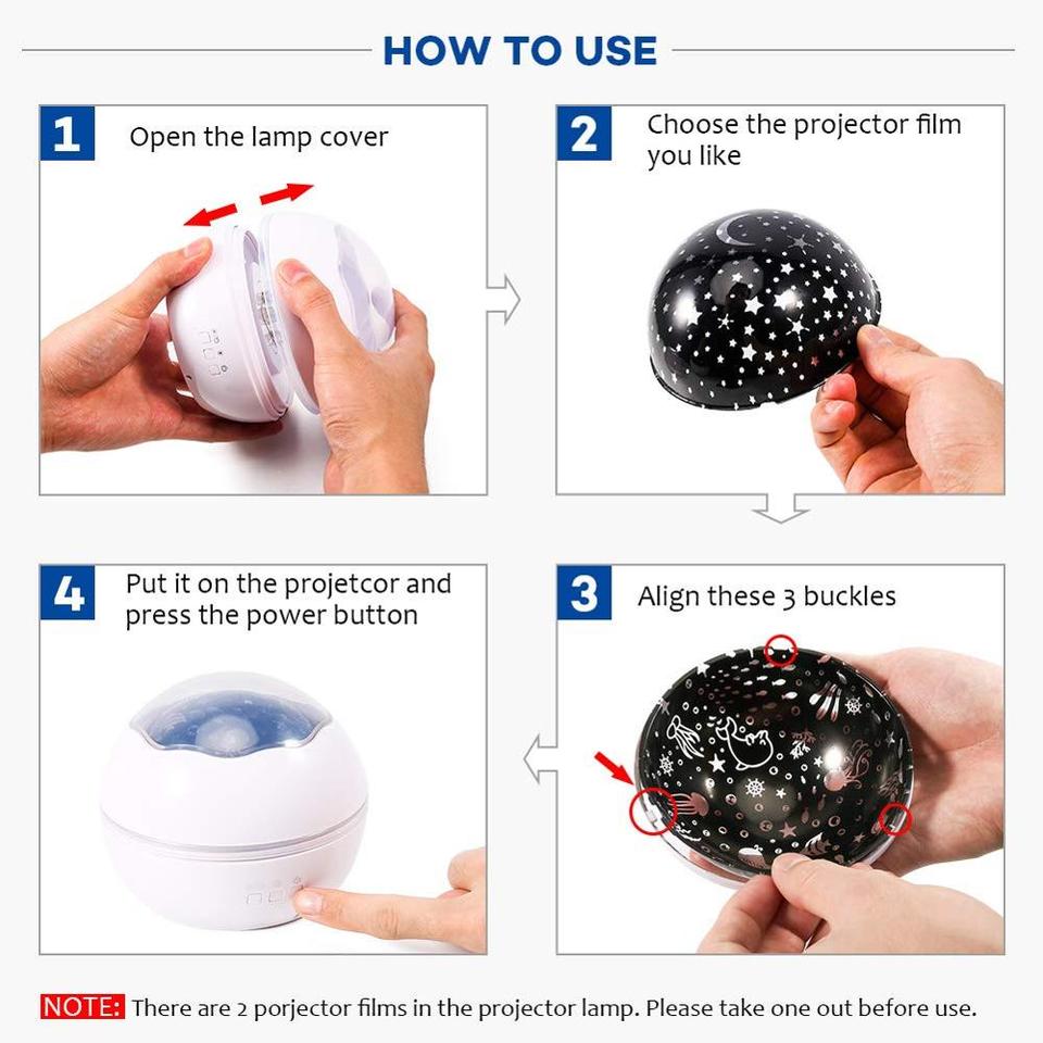 360 Rotating Jellyfish Starry Night Light Projector - The Jellyfish Store