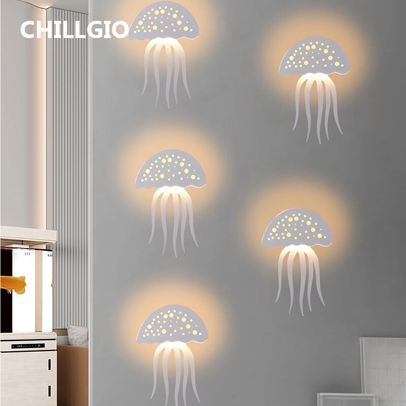 Interior LED Wall Light In Minimalism Jellyfish Design Fixtures - The ...