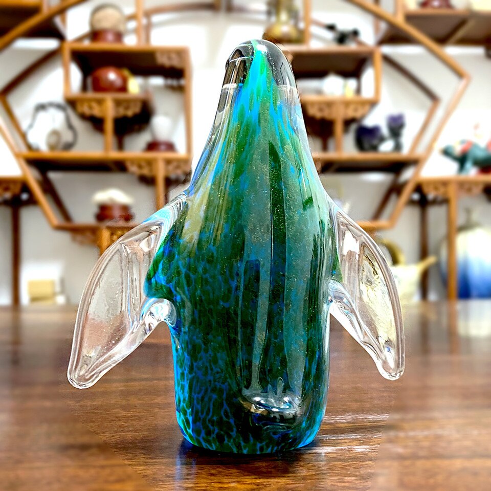 Crystal Penguin Figurine with Jellyfish Inside Table Decor - The ...